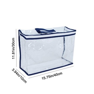 LOMBARD Blanket Pillow Storage Container, Foldable Transparent Quilt ...