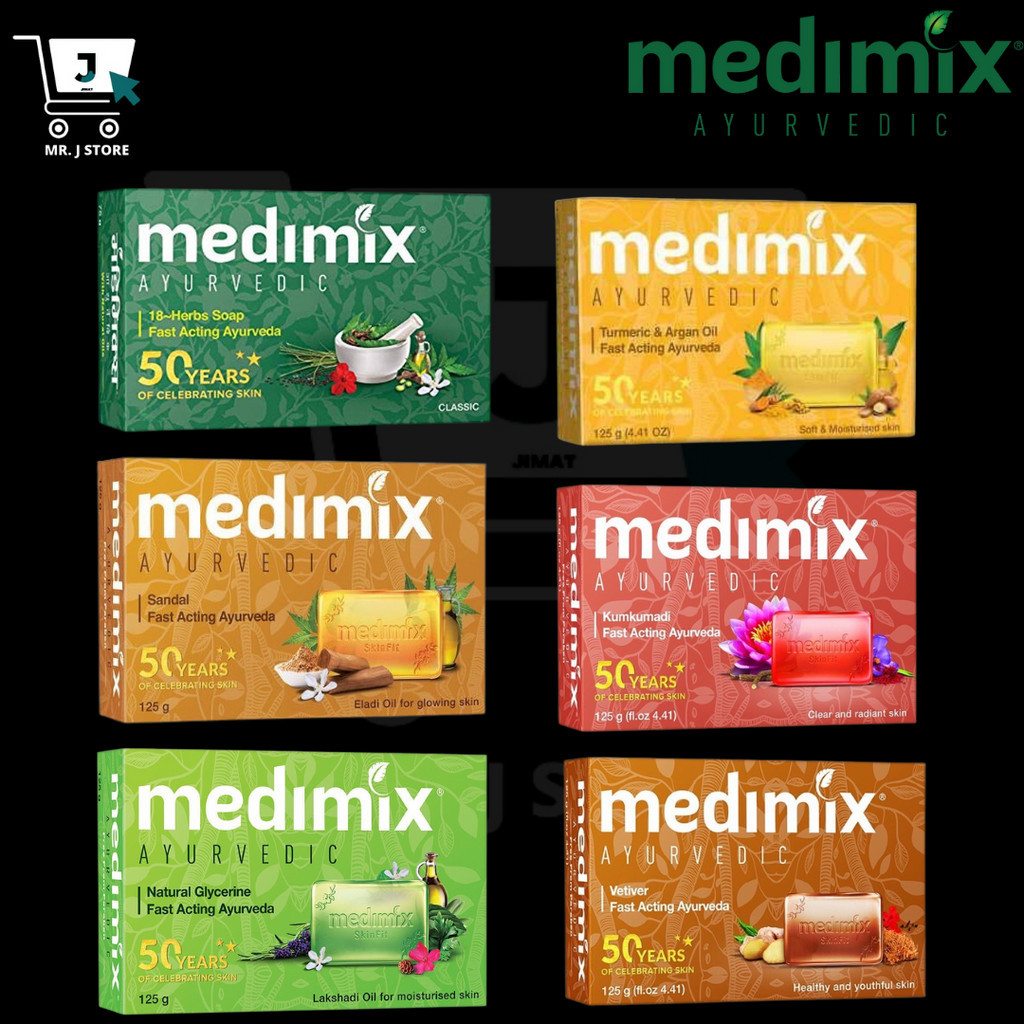 Medimix Ayurvedic Soap 125g | 18herbs,Sandal,Natural Glycerine,Turmeric ...
