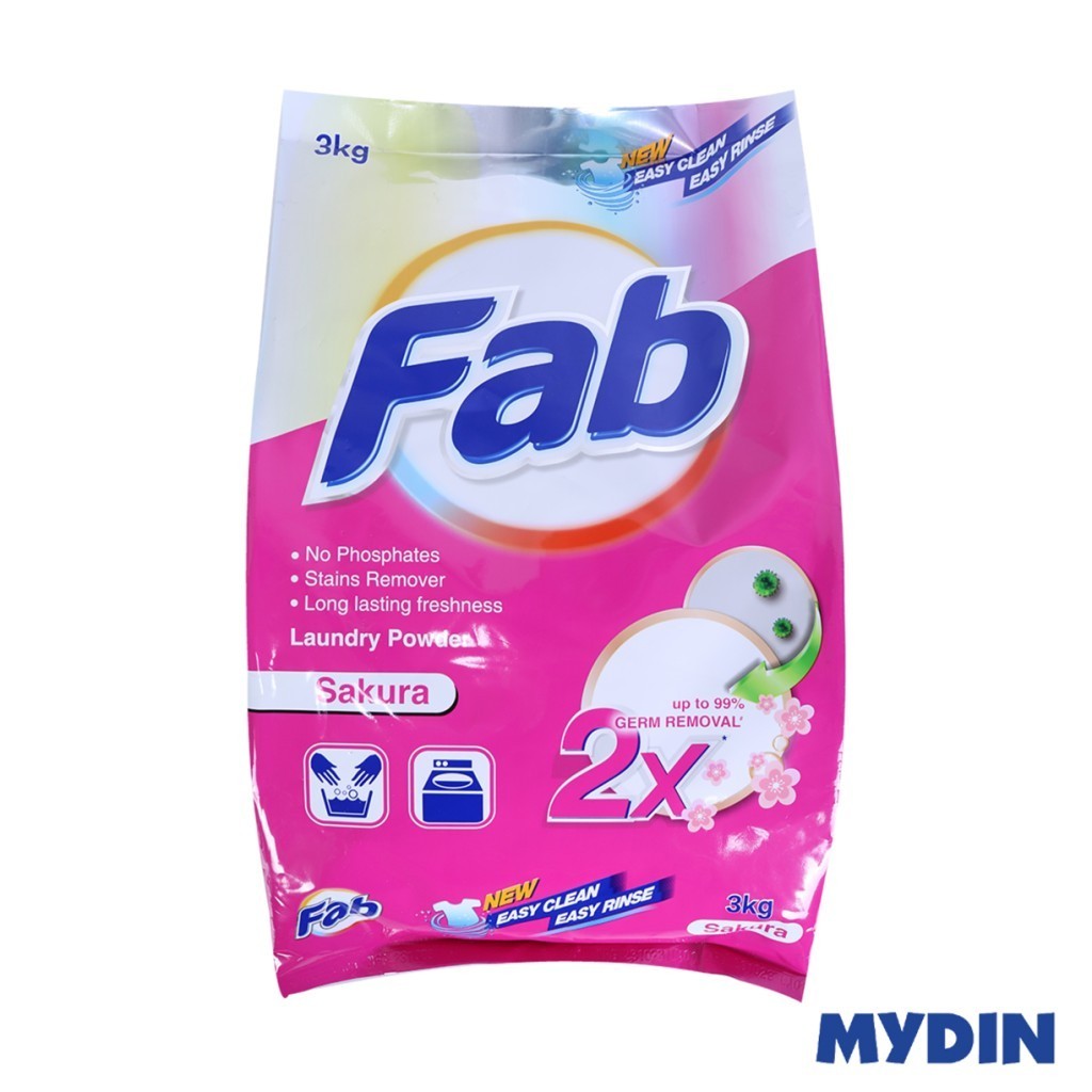 Fab Detergent Powder (3kg) - 2 Variants | Shopee Malaysia