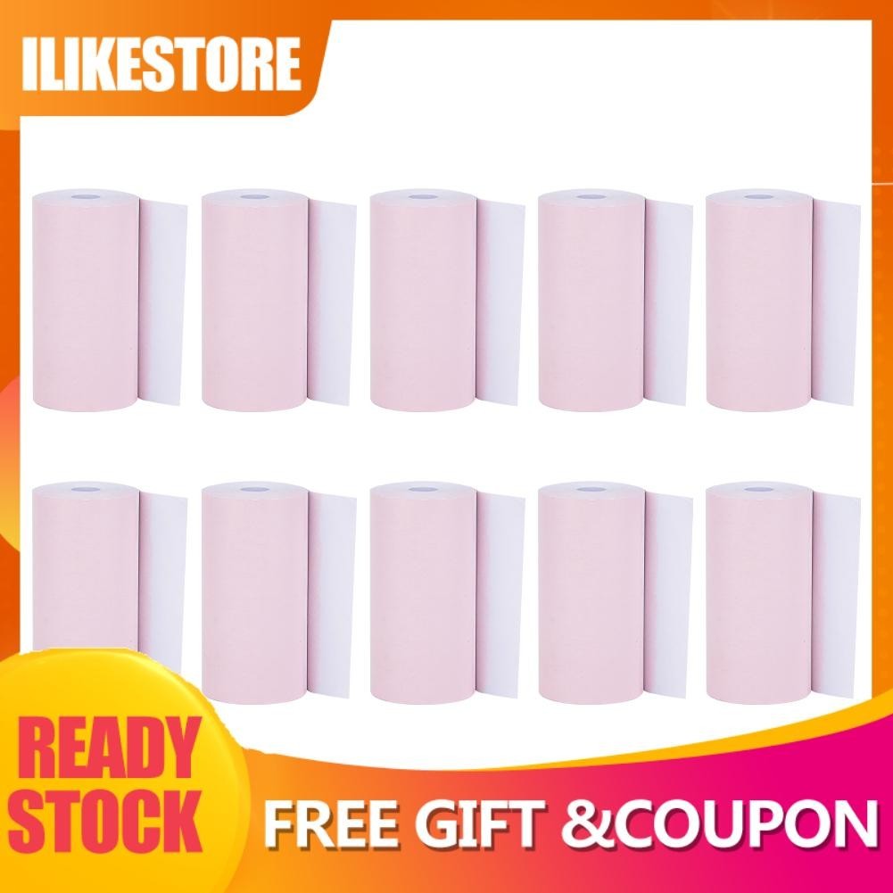 Ilikestore 10 Rolls Pink Thermal Receipt Printing Paper 58mm Printer ...