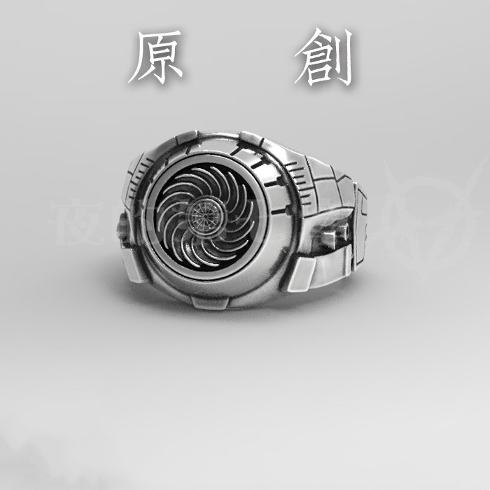 Thai Silver Ring Male Original Handmade Mecha Sci-Fi Ring Pacific ...