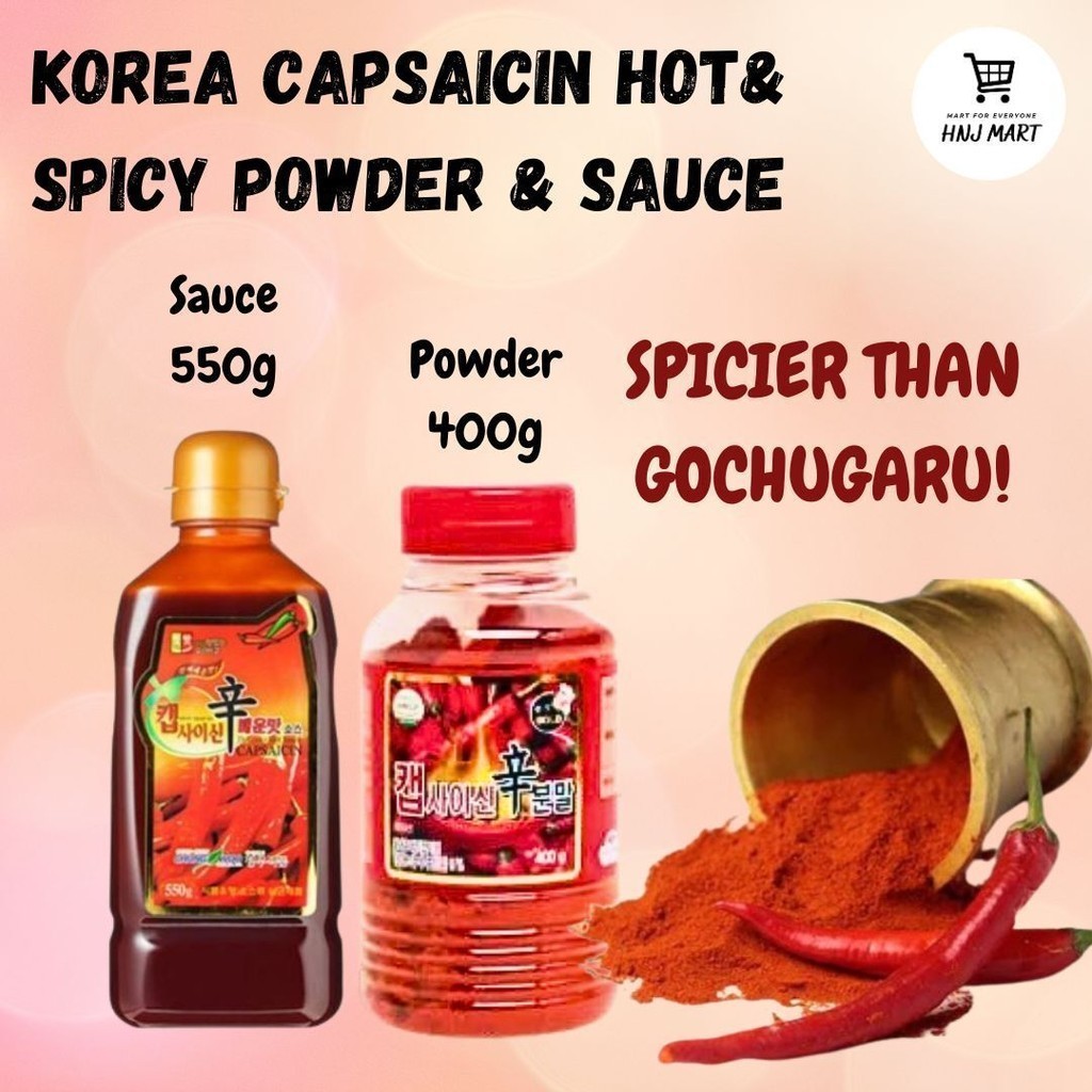 Korea Capsaicin Hot & Spicy Powder 400g & Sauce 550g Red Pepper Sauce ...