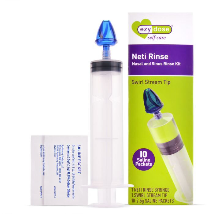 Ezy Dose Neti Rinse - Nasal and Sinus Rinse Kit Includes 10 Saline ...