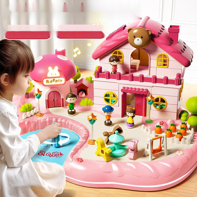 Children's Toy Girl's Magnetic Play House Surprise City Girl's 3-6 ...