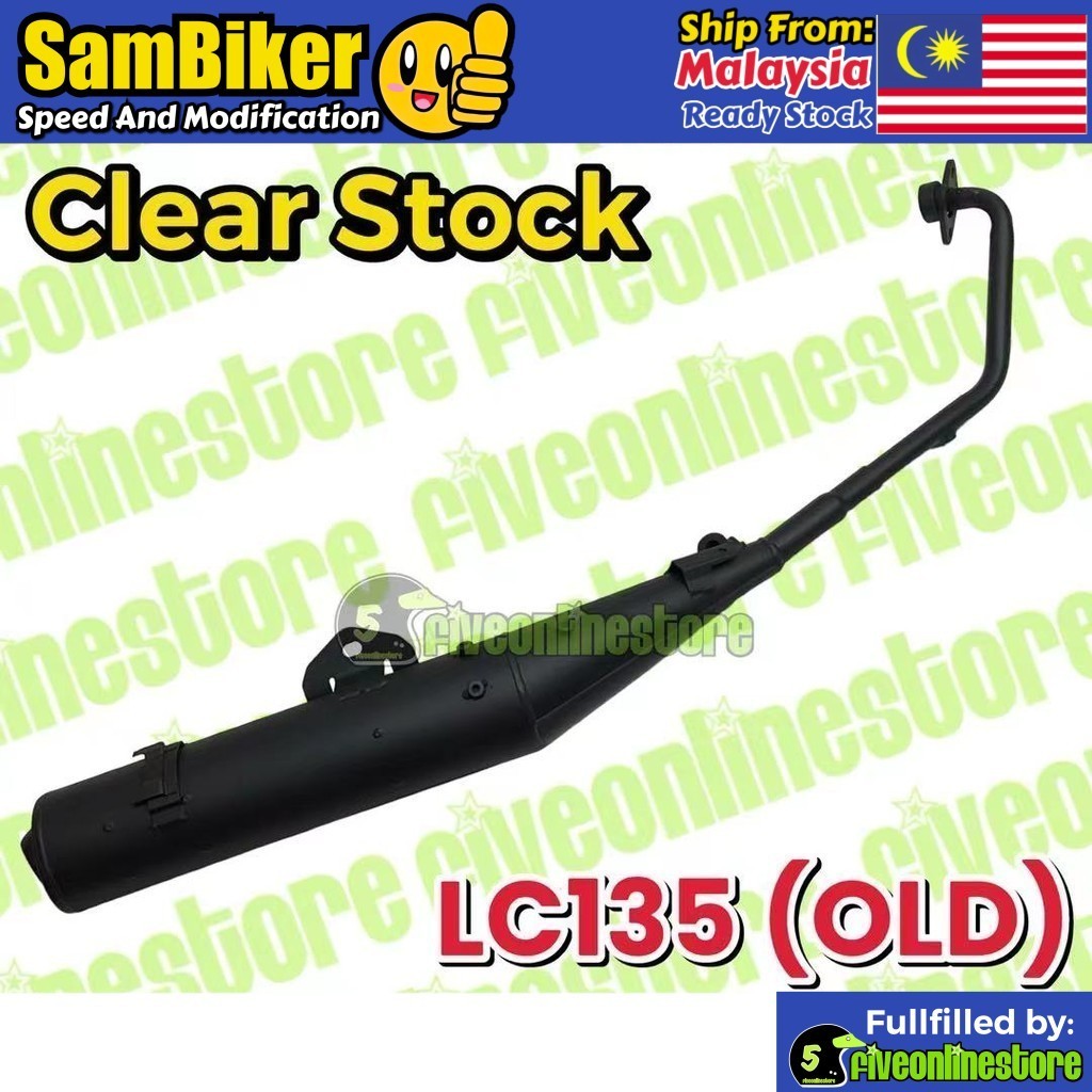 (CLEAR STOCK) Muffler Exhaust Pipe YAMAHA LC135 V1 Old Assy Ekzos 135LC ...