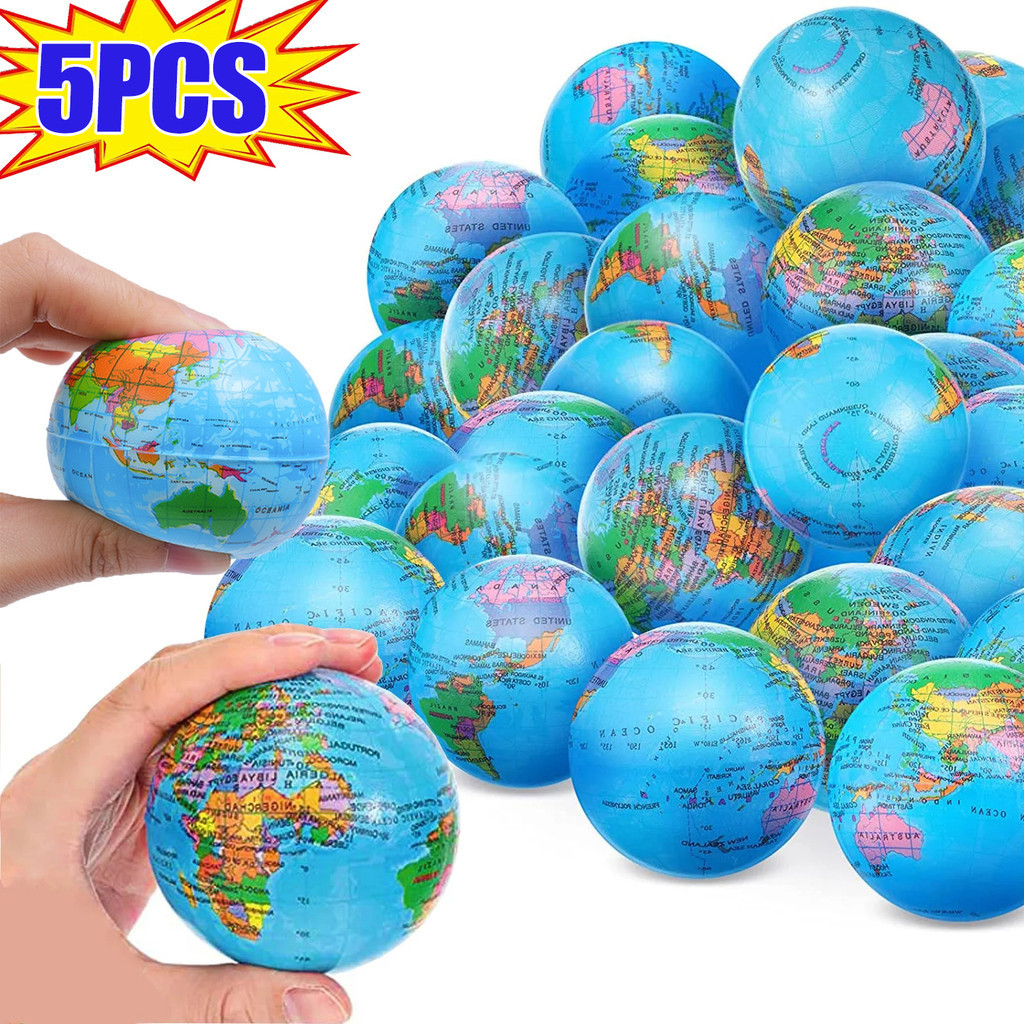 5Pcs Mini Earth Stress Balls Educational Gifts for Boys Girls/Finger ...