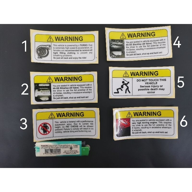 Funny Warning Sticker(Reflective) | Shopee Malaysia