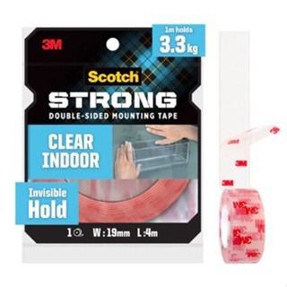 3M Scotch 19mm x 1.5m Clear Double-Sided Mounting Tape (410-S19) | Clear UV Resistant Indoor ...