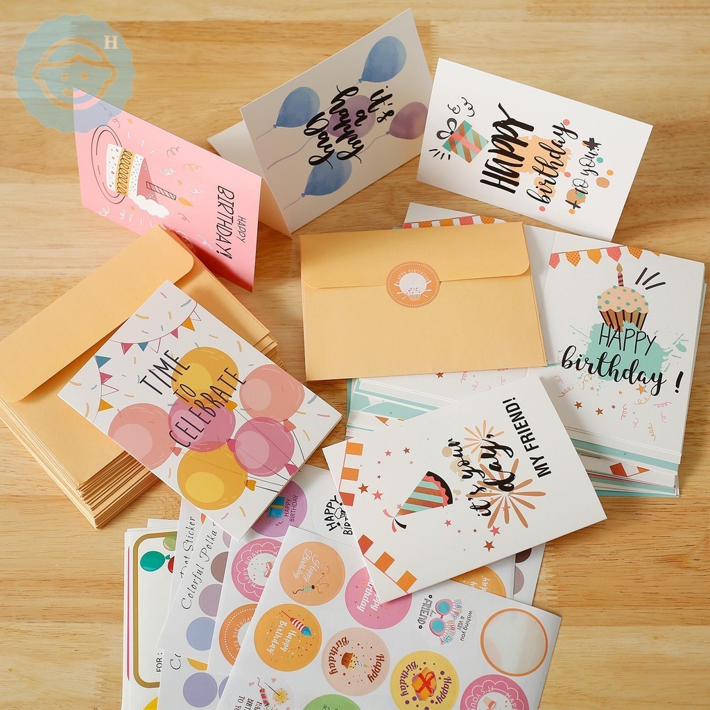 24Pcs Happy Birthday Cards Set Assorted Exquisite Birthday Greeting ...