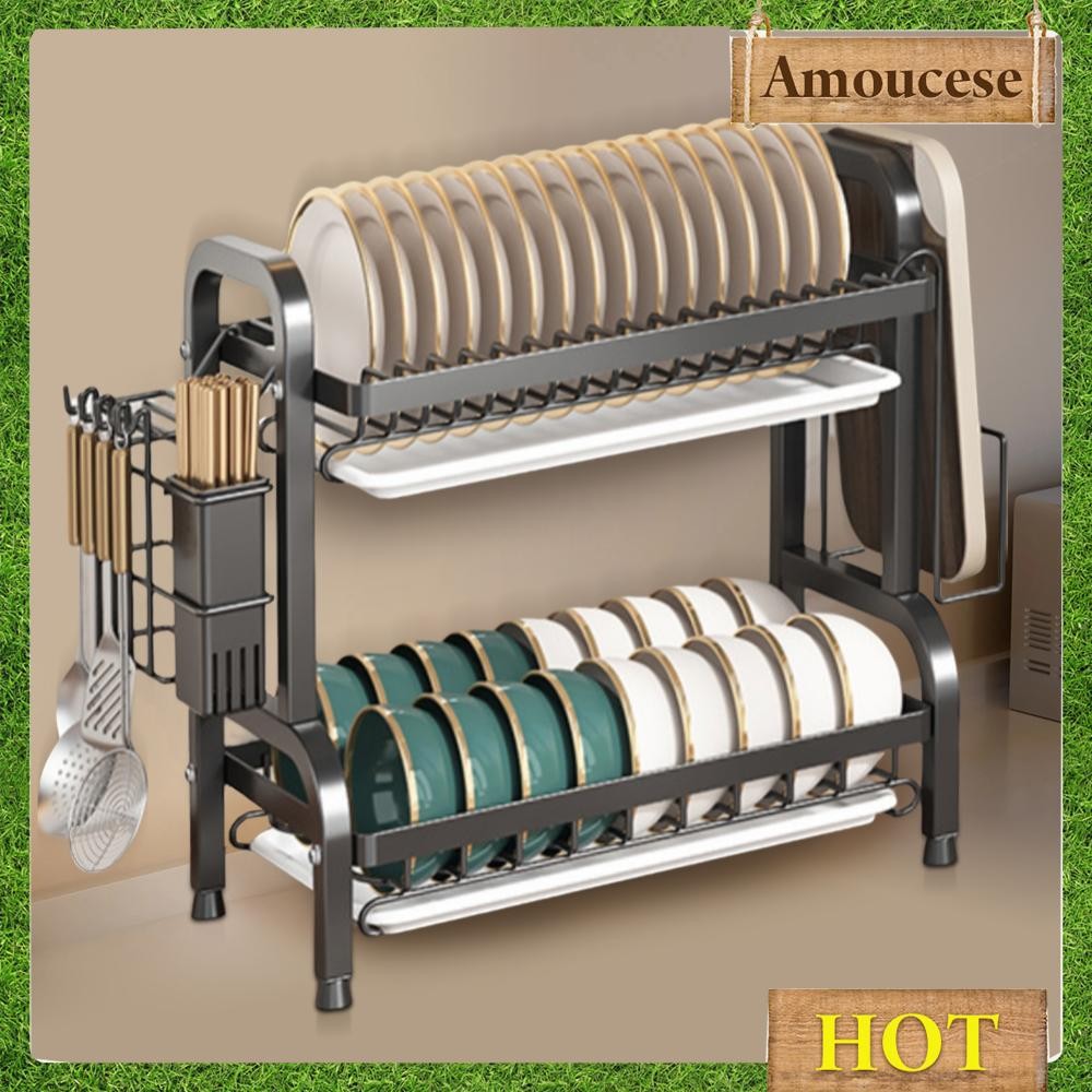 2/3 Tier Dish Drainer Rack Heavy Duty Dish Drying Rack for Restaurant ...