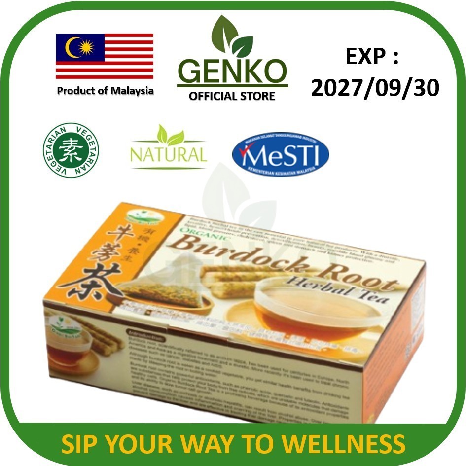 Teh Herba Akar Burdock Organik GBT 100g (5g x 20uncang teh)GBT Organic ...