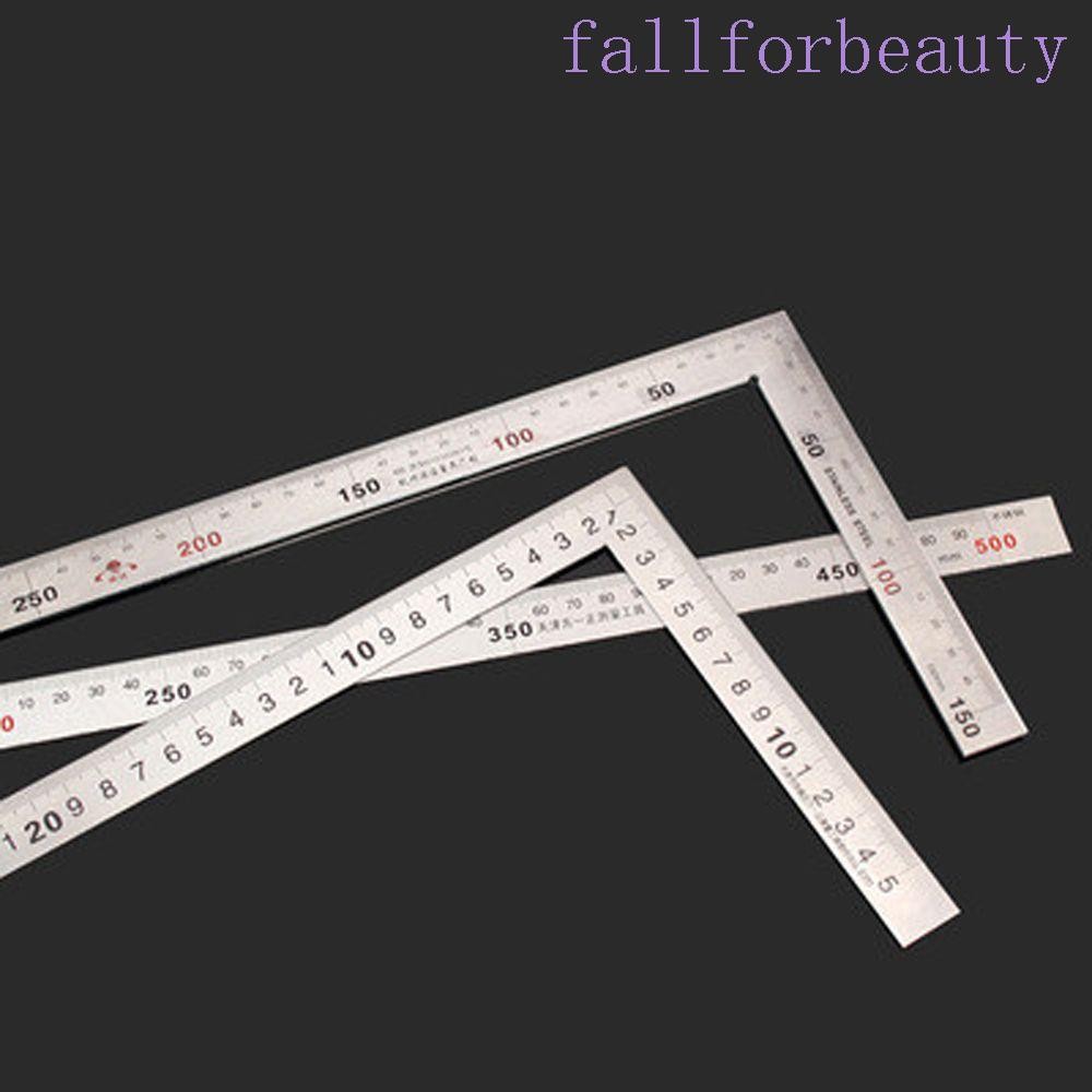 FALLFORBEAUTY L Shape Ruler Measurement Instruments Office Metal ...