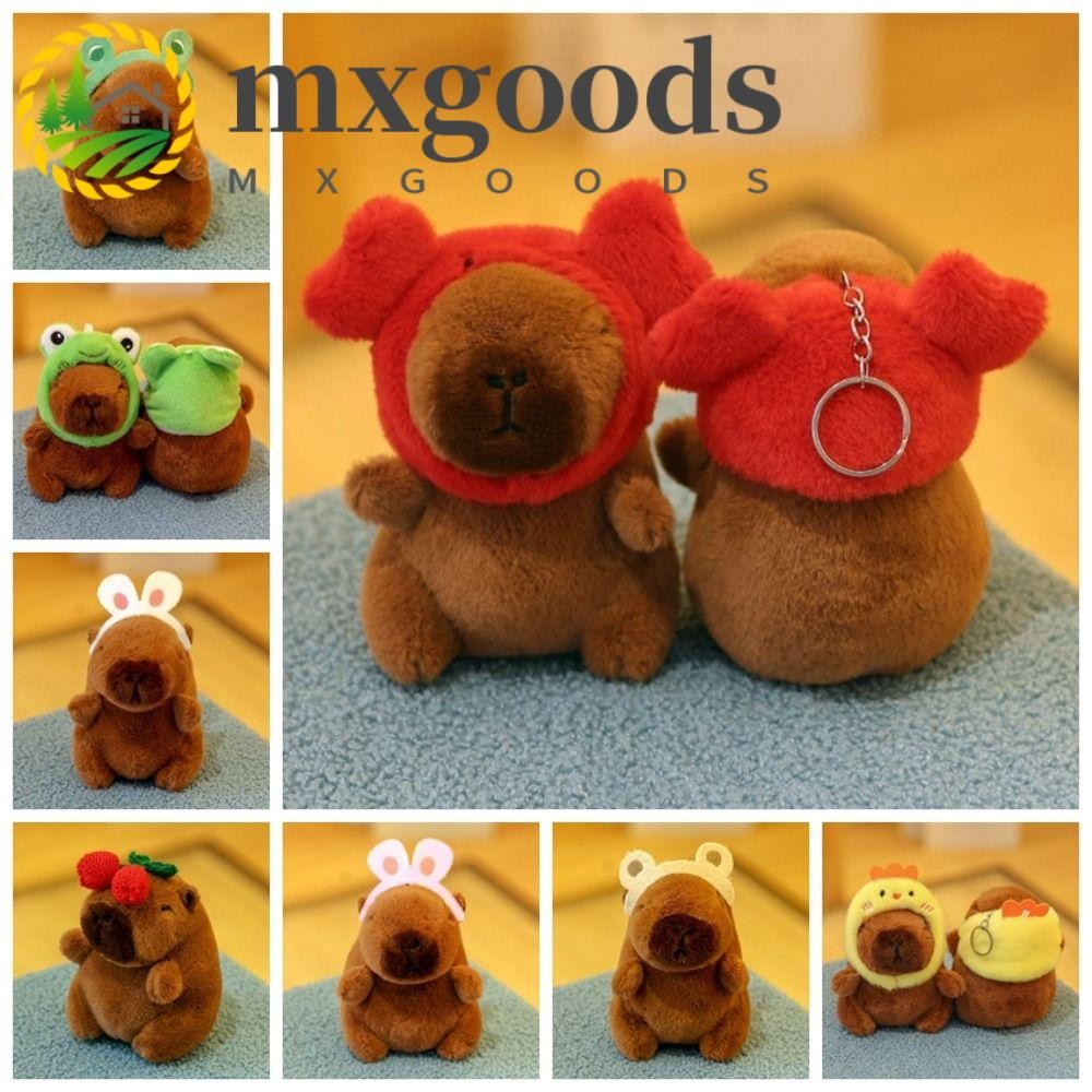 MXGOODS Capybara Plush Pendant, Rabbit Hat Hairpin Bear Capybara Plush Keyring, Capybara Plush ...