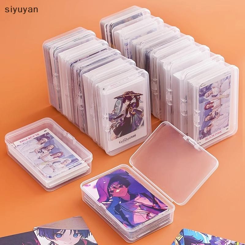 Si New Transparent Plastic Storage Box Photocards Small Card Storage ...