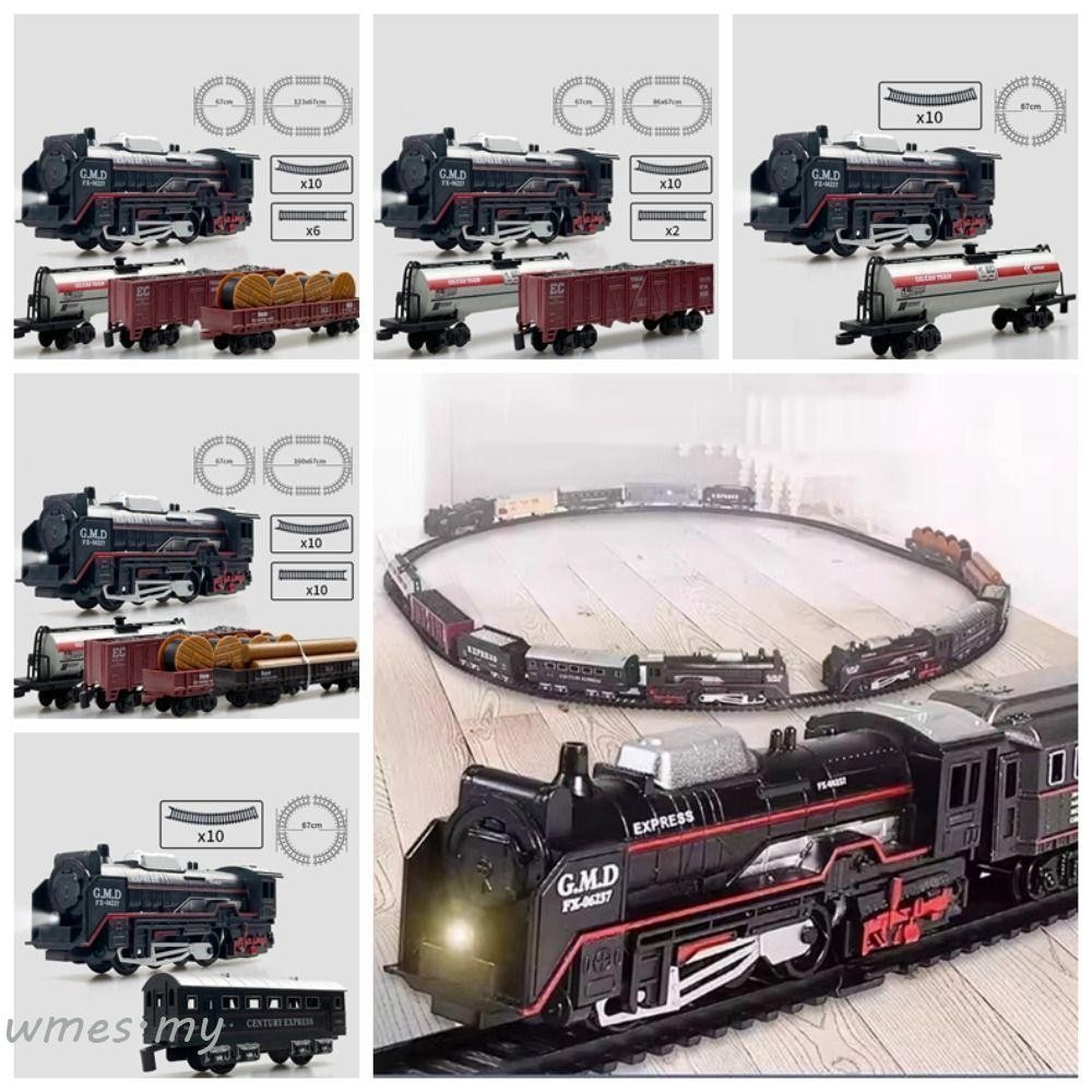 WMES1 Electric Christmas Train Track Set, Simulation Tracks Locomotive ...