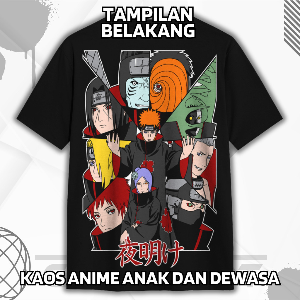 KATUN Anime T-SHIRTS FOR CHILDREN TO ADULTS NARUTO SHIPUDEN - AKATSUKI ...