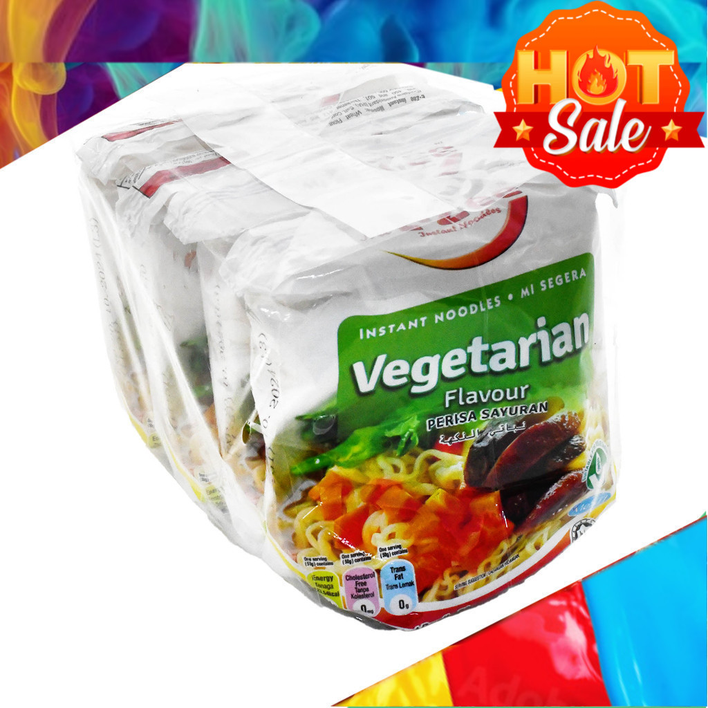 (4pcs) Mee Segera Sayuran, Mee Segera Vegetarian Flavour Instant ...