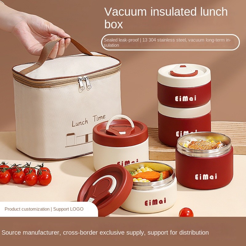 304 Stainless Steel Vacuum Sealed Leak-Proof Insulated Lunch Box Single ...