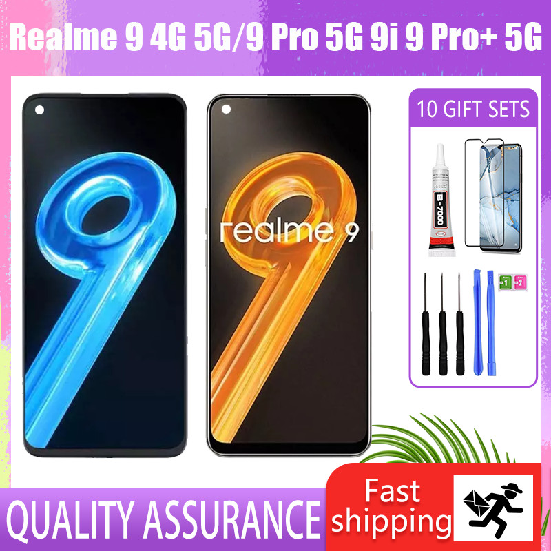Original AMOLED Realme 9 4G 5G 9 Pro 5G 9i 9 Pro+ Plus 5G LCD Display ...
