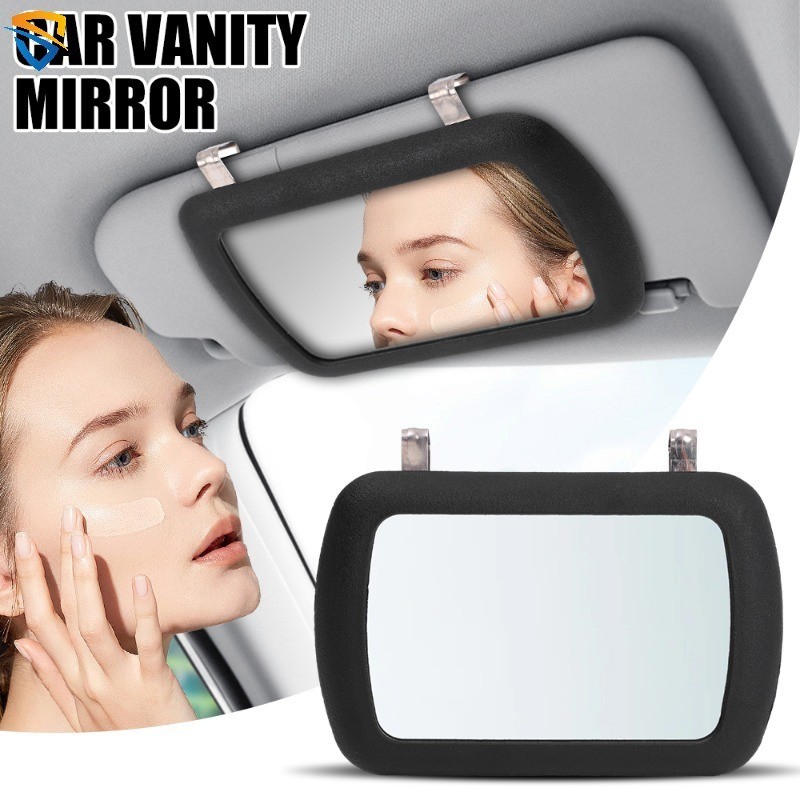 Universal Car Cosmetic Mirror Sun Visor Clip-on Make Up Glasses Male ...