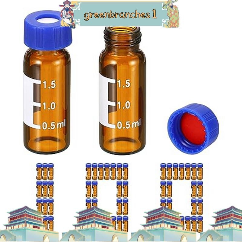 100PCS 2Ml Autosampler Vial HPLC/GC Vials 9-425 Lab Amber Vials Sample Vial Screw Cap Writing ...