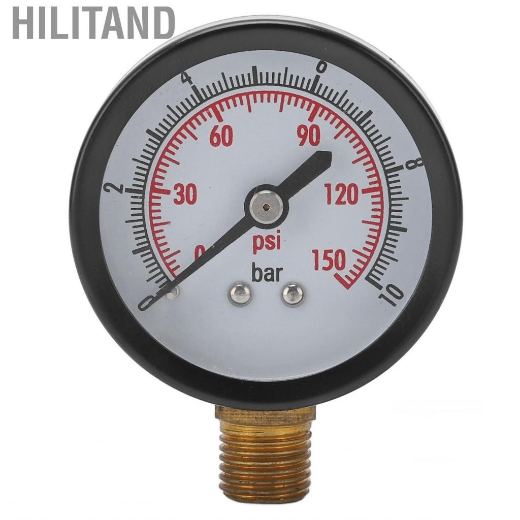 Hilitand Pressure Gauge Vertical Meter 0‑10 Bar 0‑150 Psi G1/4in ...