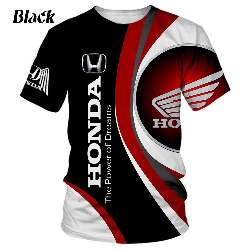 HONDA Summer New Car Logo Honda 3d Printed T-shirt Casual Fashion Cool ...