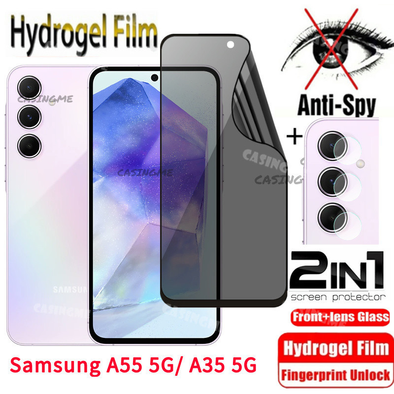 Samsung A35 A55 5G Soft Privacy Hydrogel Film Anti-Spy Full Cover ...