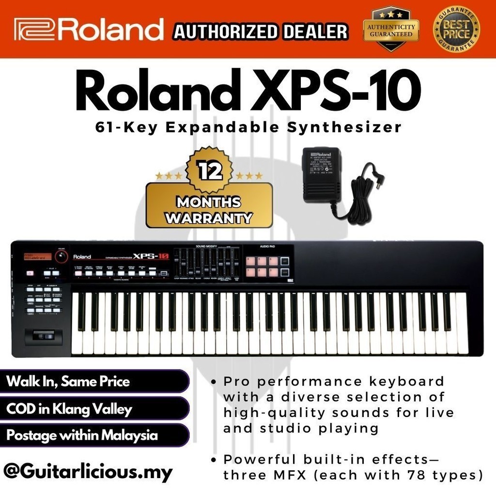 Roland XPS-10 61-Key Expandable Synthesizer Keyboard with Audio Pad ...