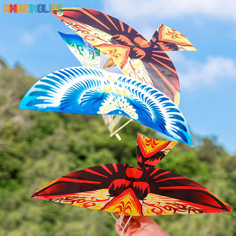 [Top Selection] Elastic Rubber Band Powered Flying Birds DIY Handmade ...
