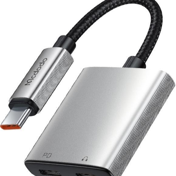 【1Yr Warranty】 MCDODO 2 in 1 L USB C DC3.5mm Audio Adapter Charging ...