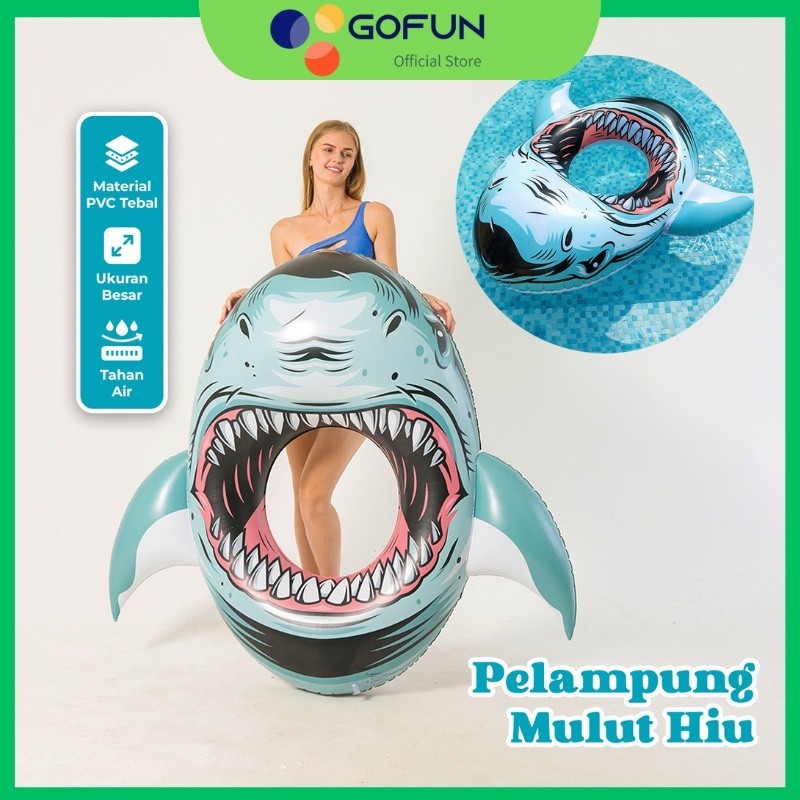 Children's Swimming Floats Adult Shark Character Ampung Floaties PVC ...