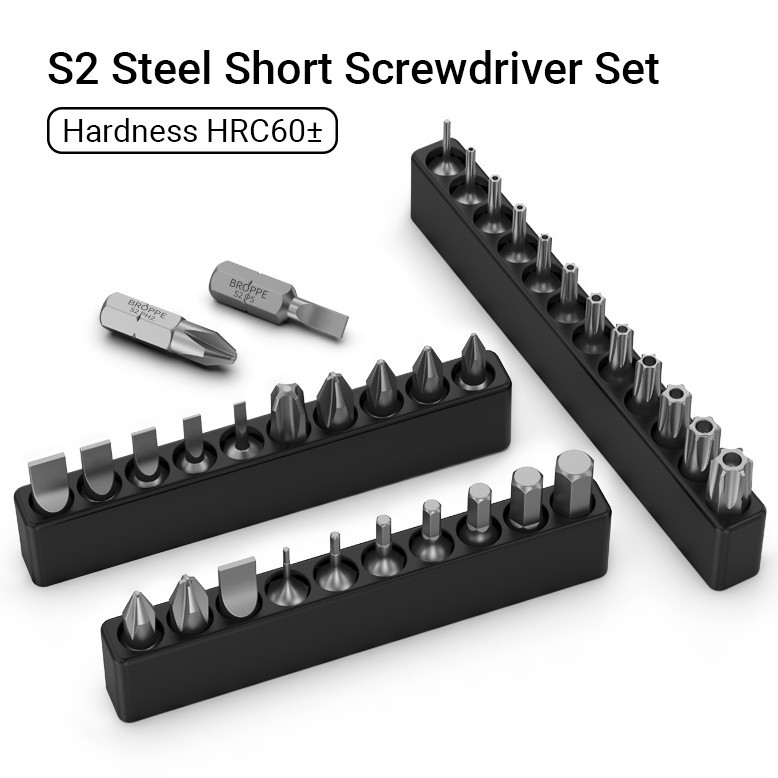 10Pcs 25mm S2 Alloy Steel Short Screwdriver Bits Set, Magnetic Phillips ...