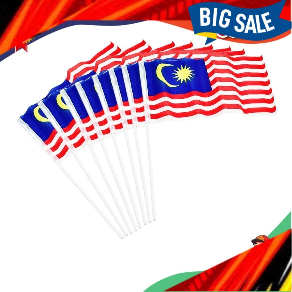 (8pcs) Bendera Malaysia, Bendera Mini Malaysia, Hand Held National Flag ...