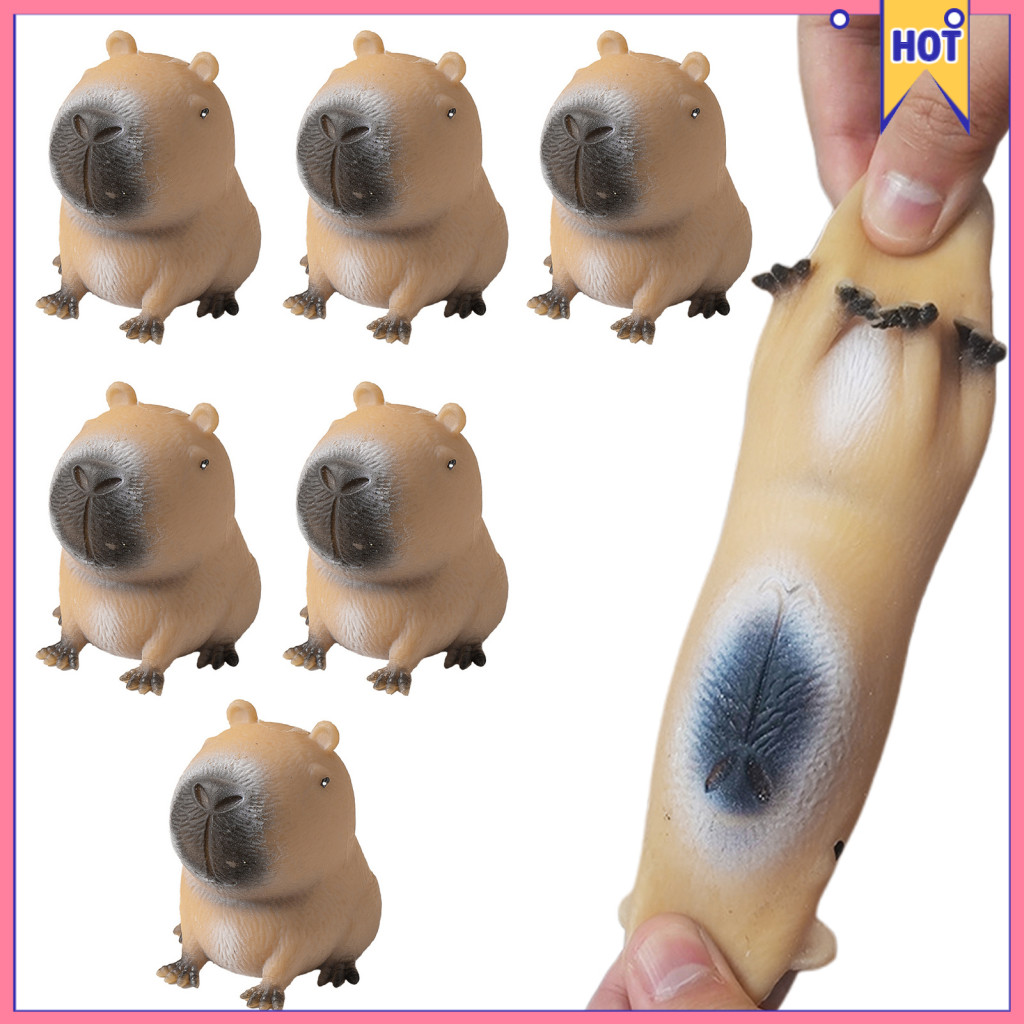 Wandereve| Portable Capybara Toy Capybara Squeeze Toy 6pcs Cute ...