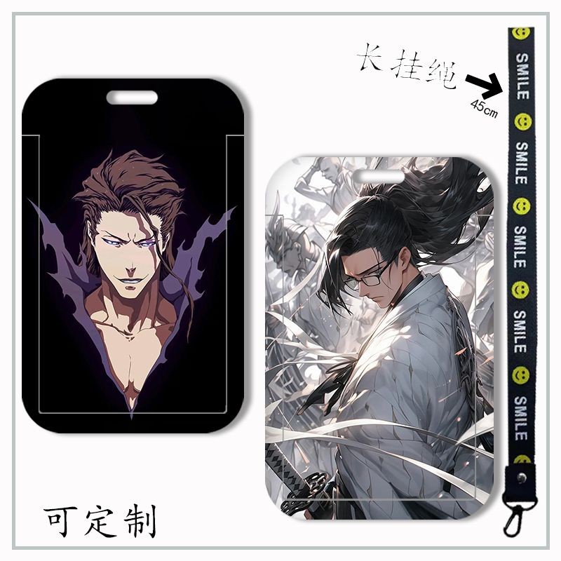 BLEACH Aizen Sousuke DIY Student School ID Card Holder Personal ID Card ...