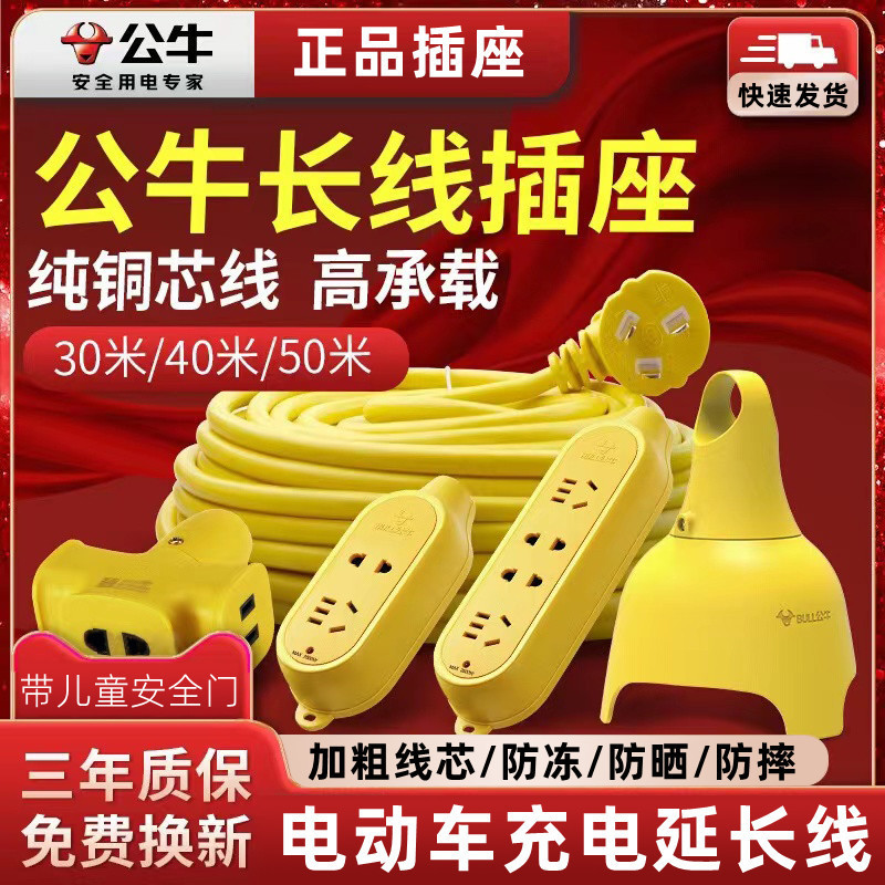 Bull Power Strip with Cable Electric Vehicle Charging Extension Cord ...