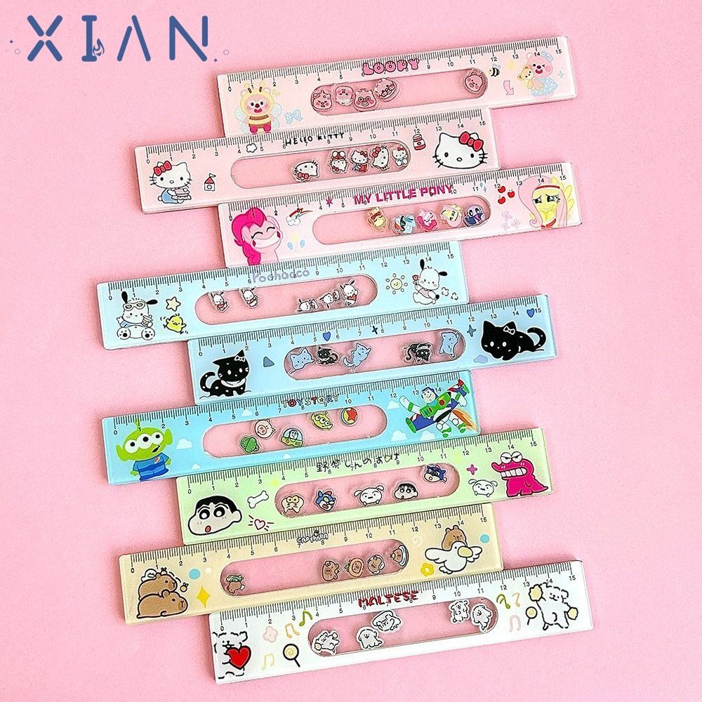 XIANEE Rocking Ruler, 15CM Capybara/Melody/Kuromi/Pochacco Straight ...
