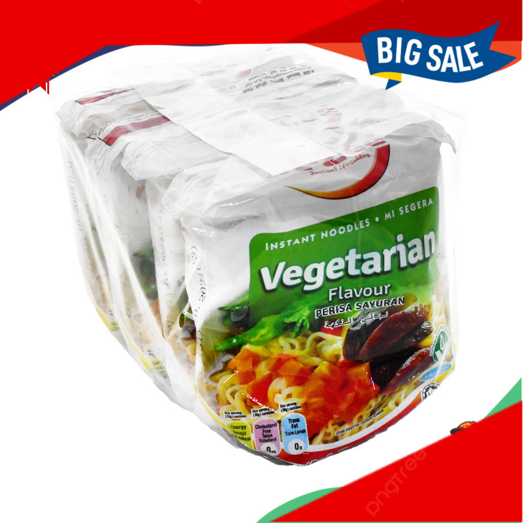 (4pcs) Mee Segera Sayuran, Mee Segera Vegetarian Flavour Instant ...