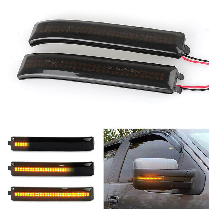 LED Dynamic Sequential Side Mirror Turn Signal Lights Lamp Blinker ...