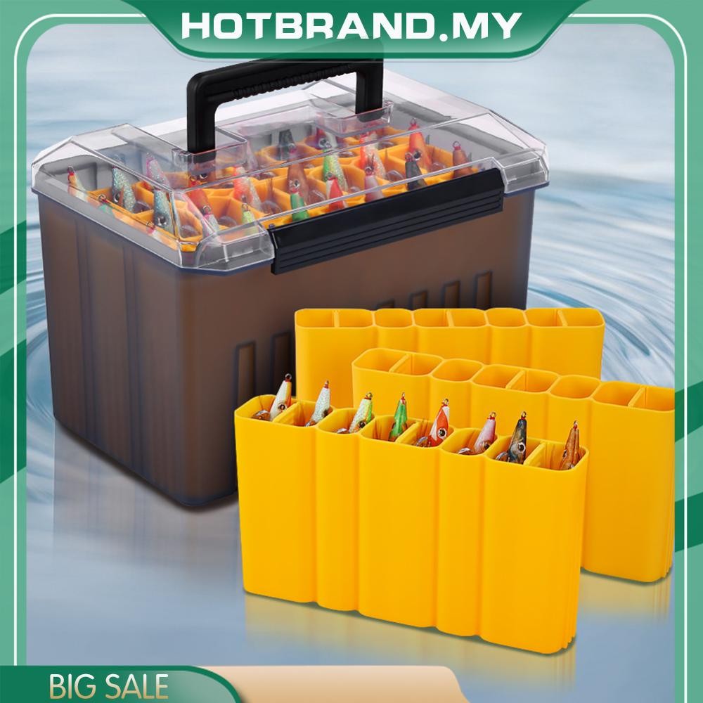 [Hotbrand.my] Plastic Fishing Box Minnow Squid Jig Hard Bait Container ...