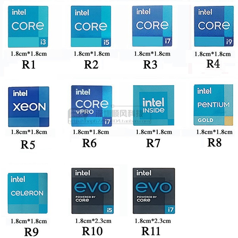 2025 Sticker Original 11th Generation 12th Generation CPU intel Label ...