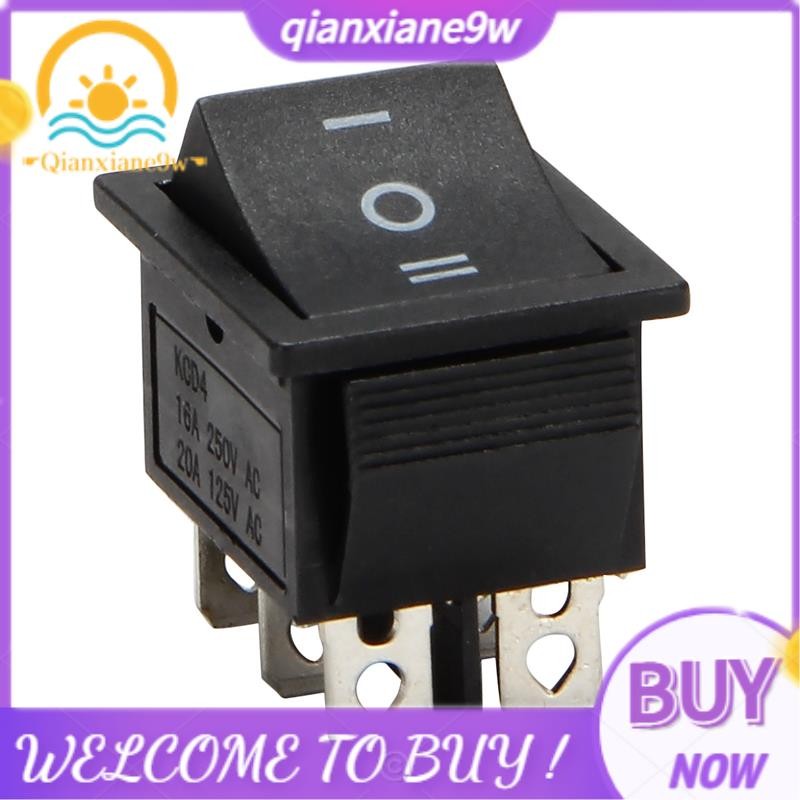 6-Terminals 3 Position ON/OFF/ON DPDT Boat Rocker Switch 16A 250VAC 20A ...
