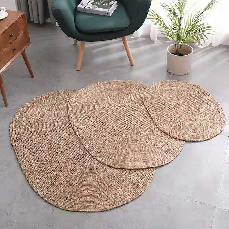 Cattail buatan tangan, tenunan rotan, permaidani, pad bulat, tikar ...