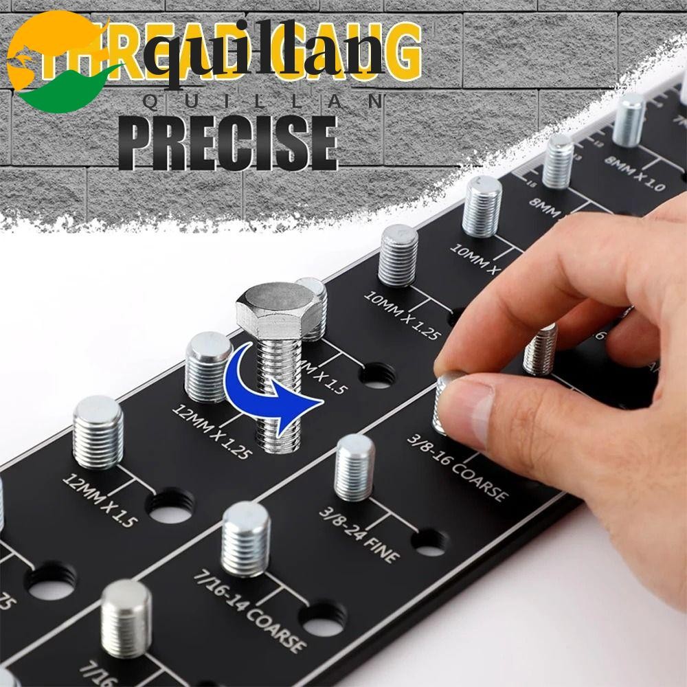 QUILLAN Thread Measuring Gauge, Precision Inch and Metric Nut and Bolt ...