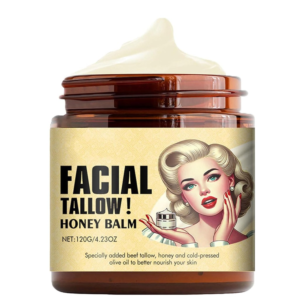 Beef Tallow Cream, Whipped Beef Tallow and Honey Balm for Skin - Grass ...