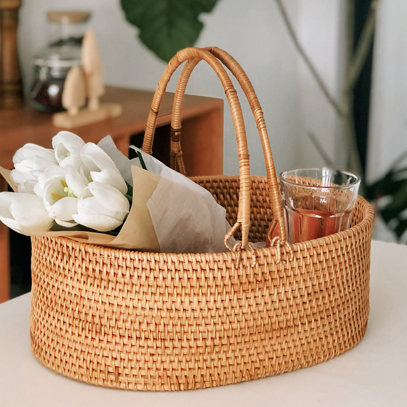 Bakul Buah Anyaman Rotan Vietnam Bakul Sayur Bakul Beli-belah Bakul ...