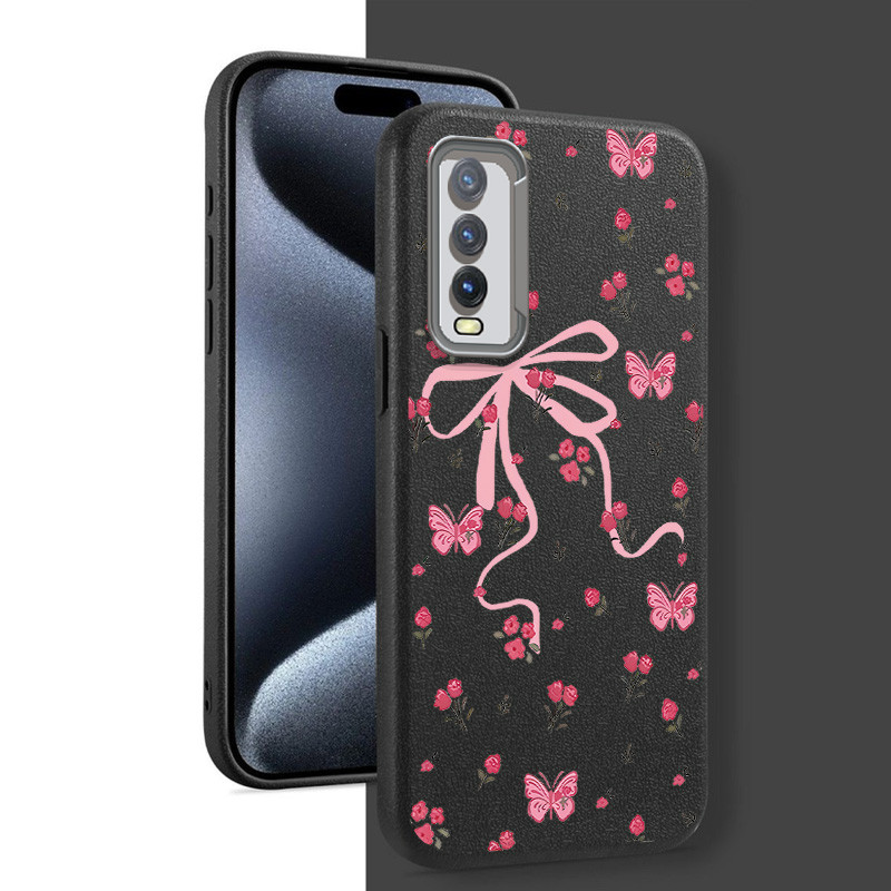 Pink Bow Tie Case For VIVO Y20A Y20I Y12S Y12A Y30G Y11S Y7S V17 NEO ...