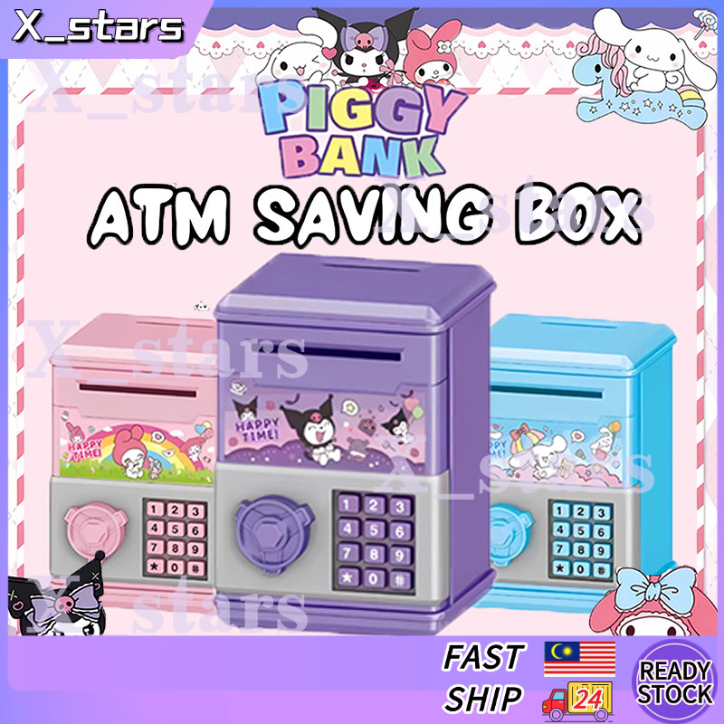 Kuromi Piggy Bank For Kids Tabung Duit Kanak Kanak ATM Cute Girls Toys ...
