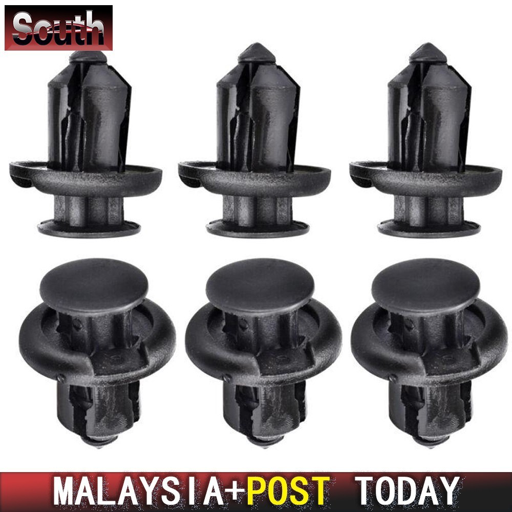 50pcs Car Nylon Rivet Fastener Bumper Clip Retainer Screw Fender For ...